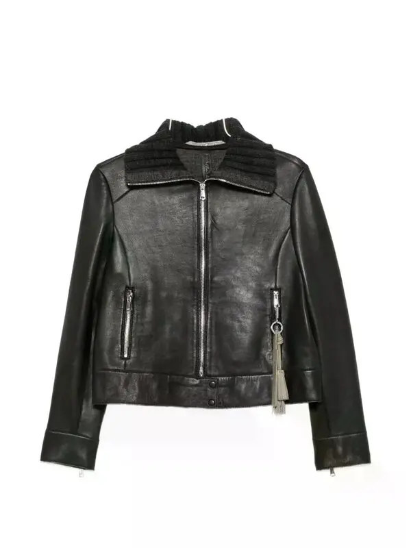 THE JACKIE LEATHERS Zip-up Leather Jacket