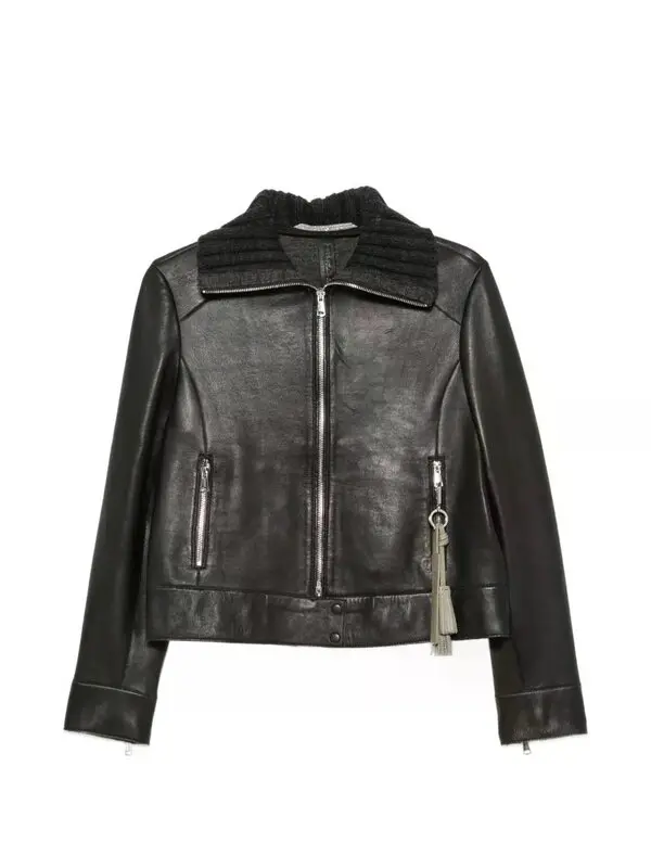 THE JACKIE LEATHERS Zip-up Leather Jacket