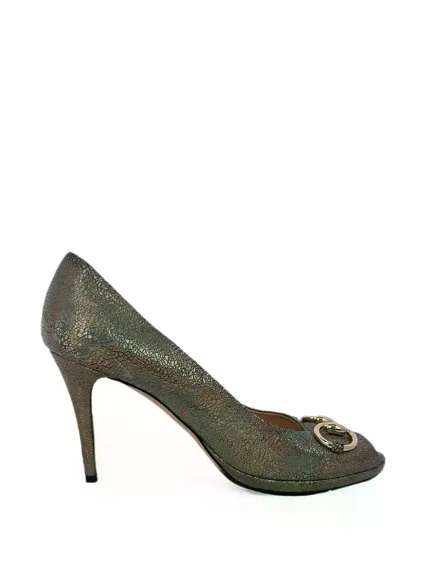 Gucci New Hollywood Horsebit Pumps - Grey