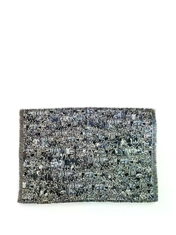 BLESS Nº75 Raushfaces Cotton Blanket - Black