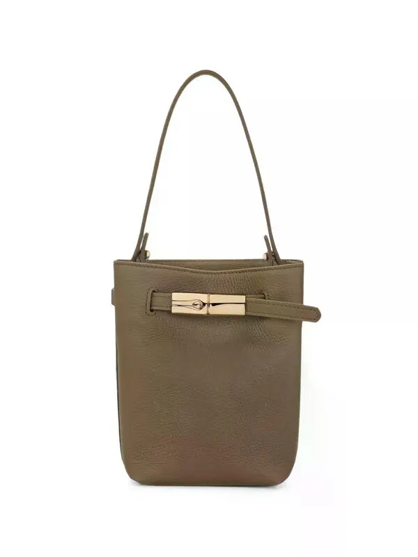 Longchamp Xs Le Smart Leather Bucket Bag - Green