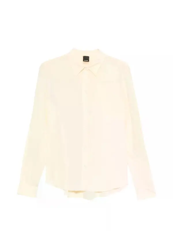 Pinko Silk Button-up Shirt - Yellow