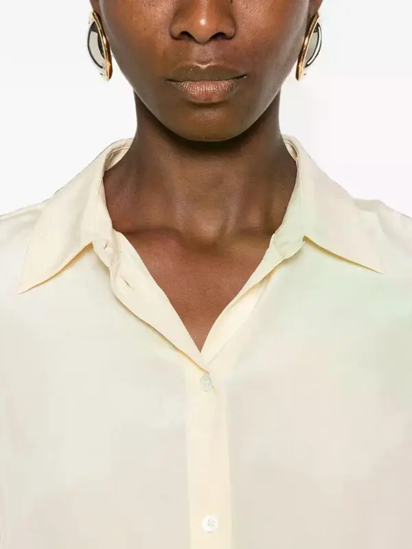 Pinko Silk Button-up Shirt - Yellow