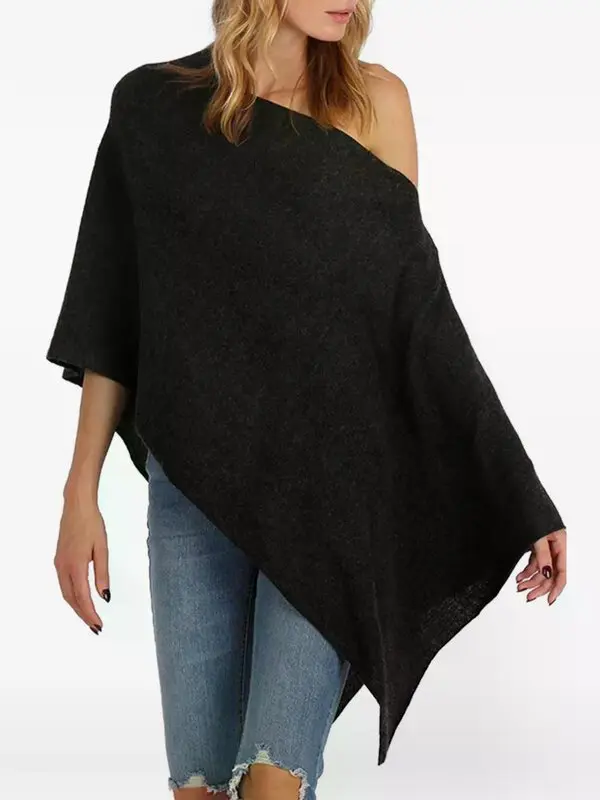 Minnie Rose Cashmere Ruana Shawl Top