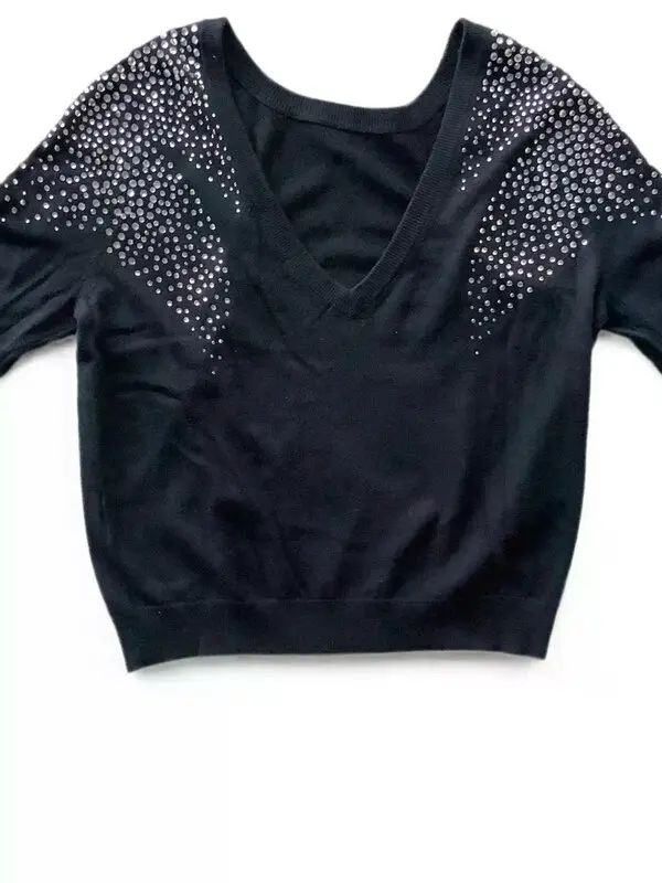 Ba&sh Embellished Knit Pullover Sweater