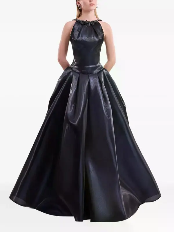 GEMY MAALOUF Embellished Halter-neck Dress