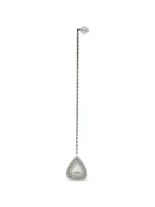 LB EXCLUSIVE 14k White Gold Diamond Drop Earrings