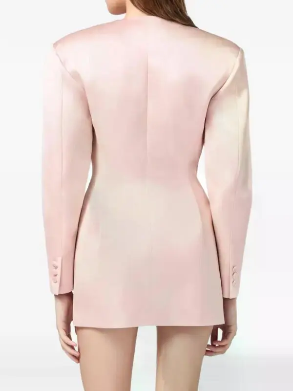 Andamane Alexis Double-breasted Satin Mini Dress