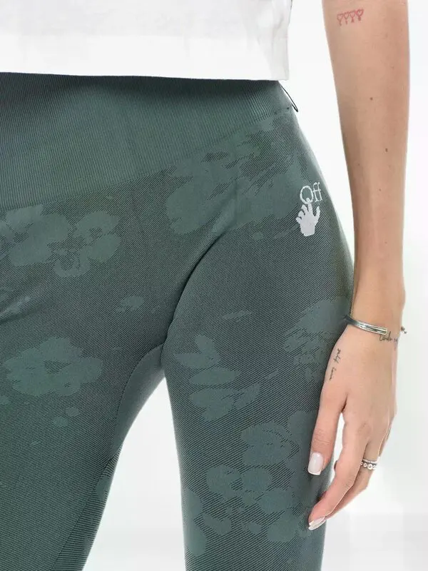 Off-White Meteor Floral-print Leggings