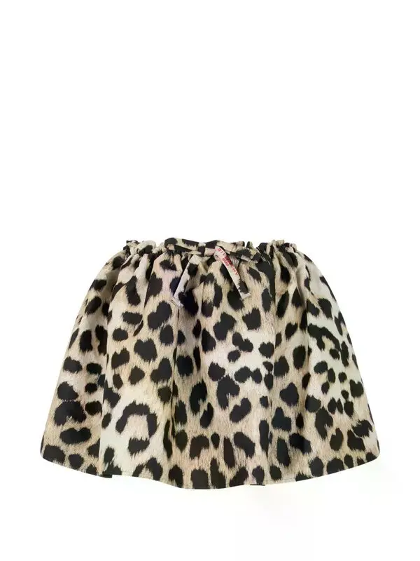 Givenchy Mini Pleated Skirt In Leopard Jacquard - Neutrals