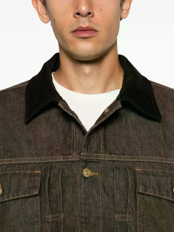 7 For All Mankind Corduroy Collar Denim Jacket