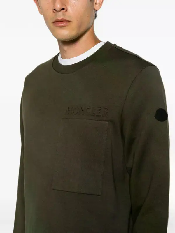 Moncler Logo Patch Sweatshirt - Green