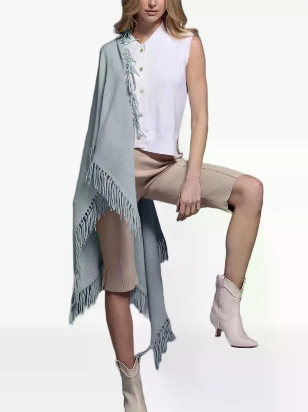 Minnie Rose Cashmere Fringe Shawl