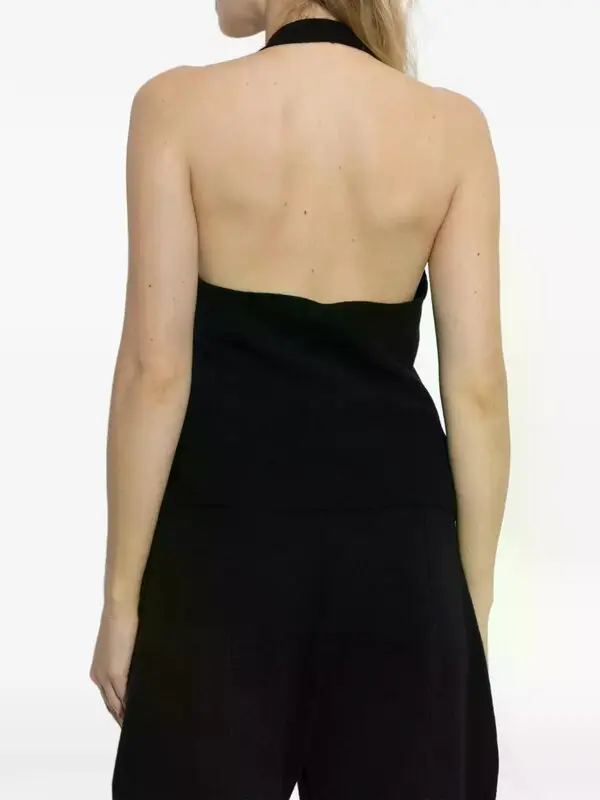 LISA YANG Halterneck Button-up Top