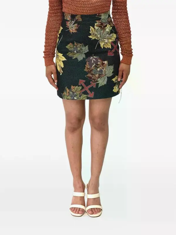Off-White Arrow Crossjacquard Mini Skirt - Black