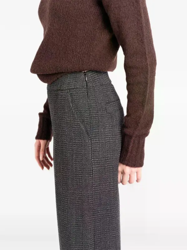 SOCIETE ANONYME Prince Of Wales Check Wool Wide Leg Trousers