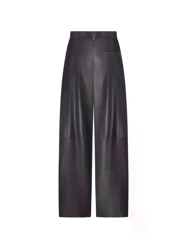 Giorgio Armani Pleated Leather Trousers