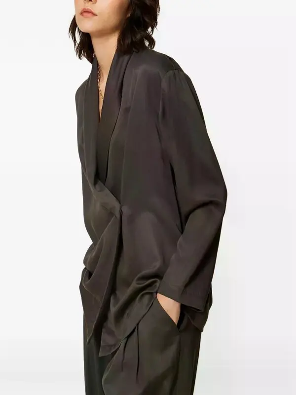 TWINSET Satin Blazer - Grey