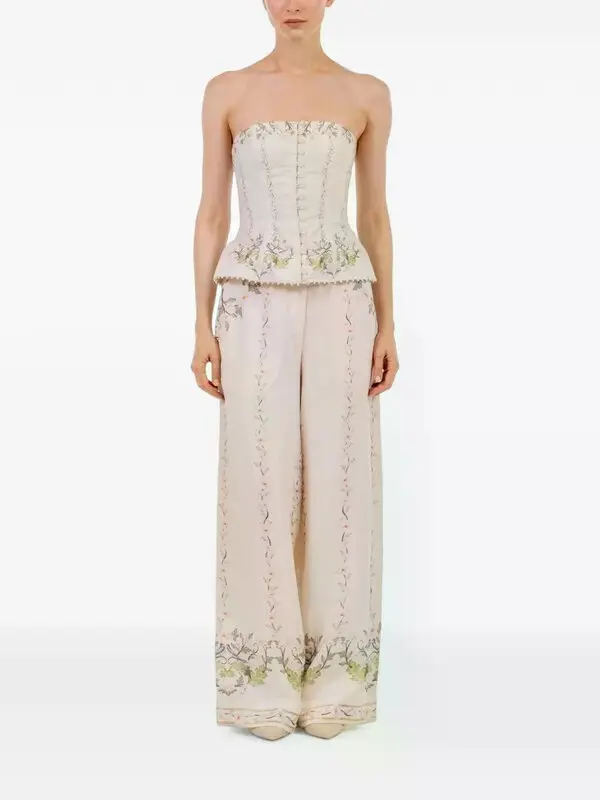 Agua Bendita Abelia Anhelo Strapless Blouse - Neutrals