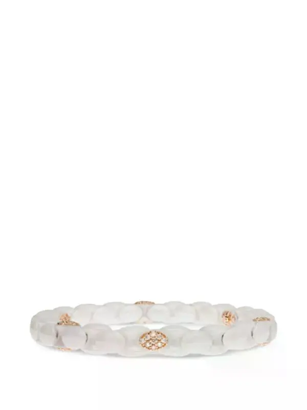 Roberto Demeglio 18k Gold Diamond And Ceramic Bracelet - White