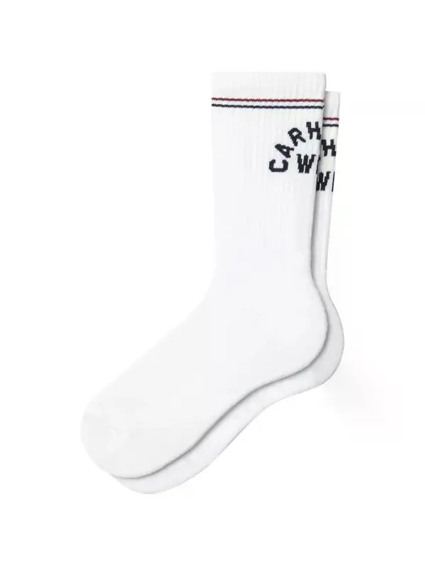 Carhartt Work In Progress Arch Script Socks - White