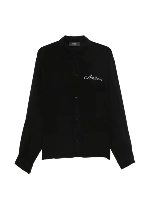 Amiri Ma Quad Checkerboard Long-sleeve Shirt - Black