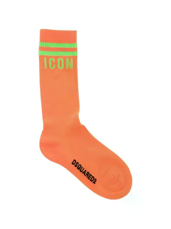 Dsquared2 Icon Ribbed Socks - Orange