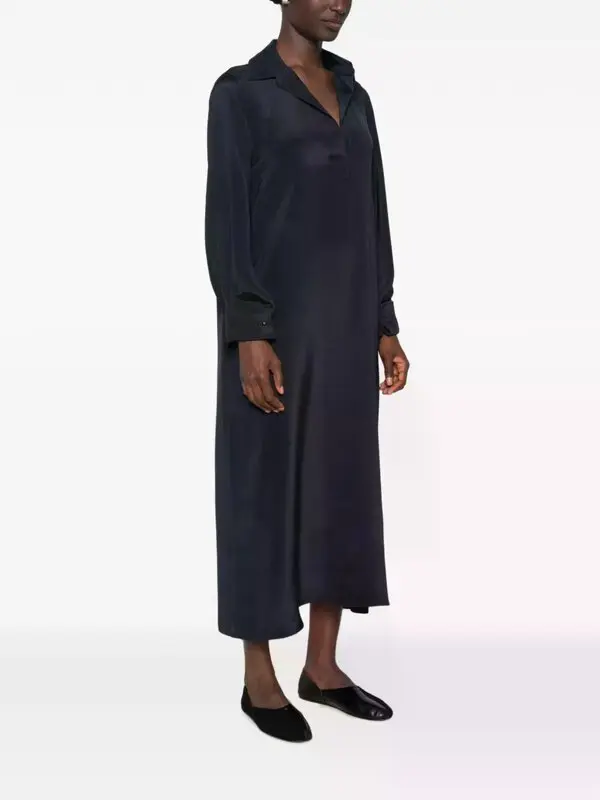 Max Mara Silk Slit-sleeve Midi Dress