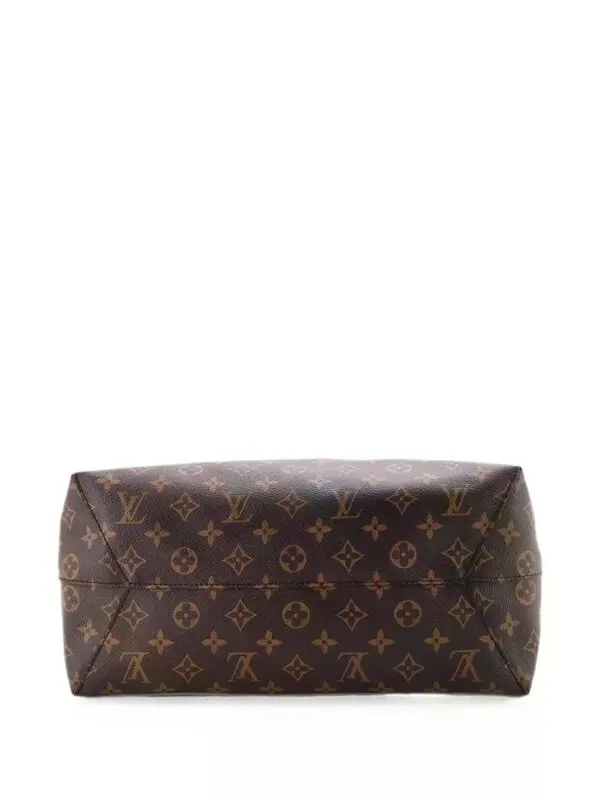 LOUIS VUITTON Flower Monogram Canvas With Leather Hobo Bag