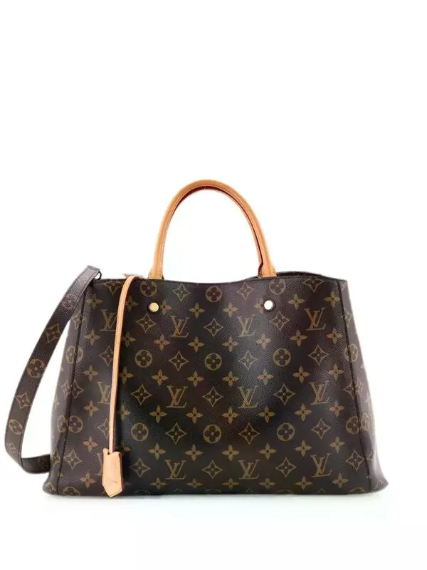 LOUIS VUITTON Montaigne Handbag Monogram Canvas Gm Tote Bag - Brown