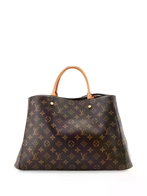 LOUIS VUITTON Montaigne Monogram Canvas Gm Tote Bag - Brown