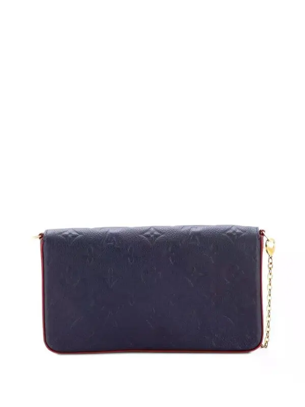 LOUIS VUITTON Felicie Pochette Monogram Empreinte Leather Crossbody Bag - Blue