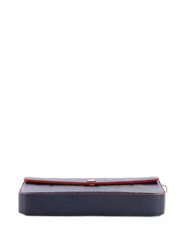 LOUIS VUITTON Felicie Pochette Monogram Empreinte Leather Crossbody Bag - Blue