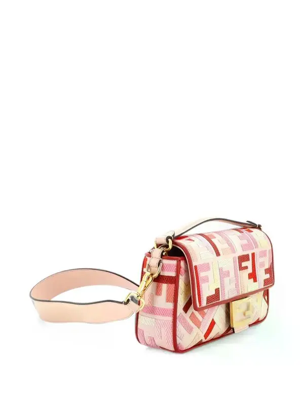 Fendi Zucca Embroidered Canvas Medium Shoulder Bag