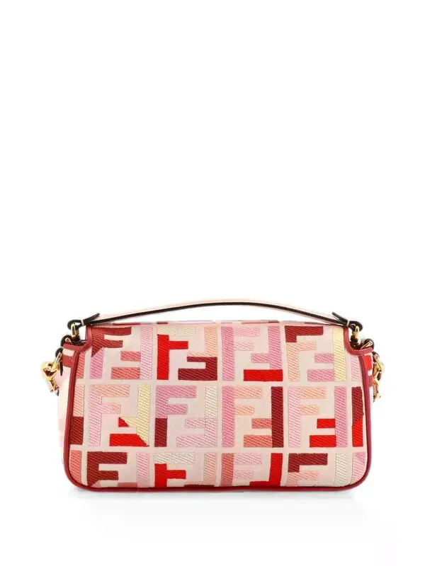 Fendi Zucca Embroidered Canvas Medium Shoulder Bag