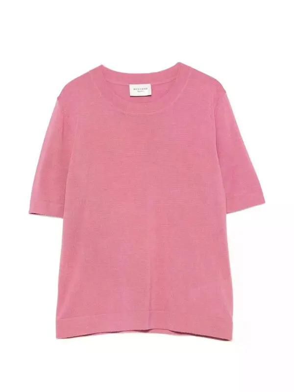 Max Mara Short Sleeve Knitted Sweater - Pink