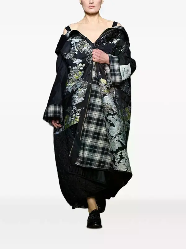 Erdem X Barbour Patchwork Jacquard Coat