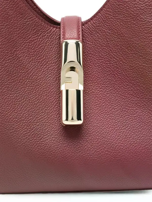 Furla Grained Leather Turn-lock Tote Bag - Red