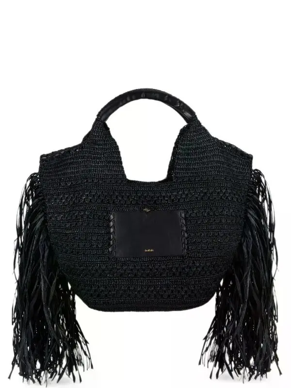 Ba&sh Woven Handbag With Fringe Detail
