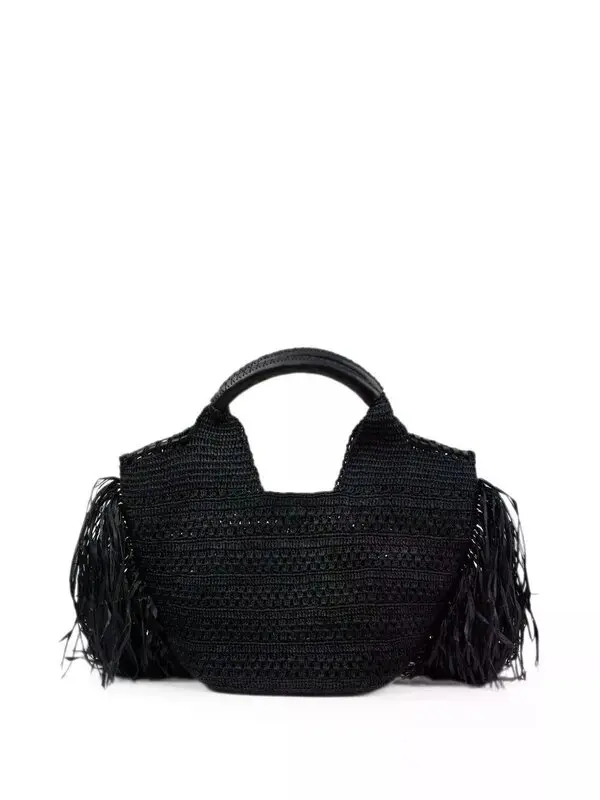Ba&sh Woven Handbag With Fringe Detail