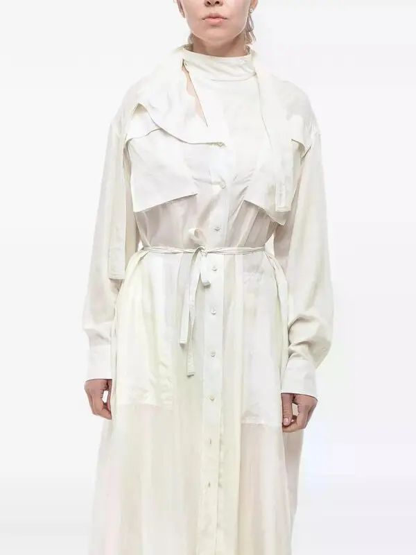 LEMAIRE Tie-neck Drawstring-waist Shirt Dress