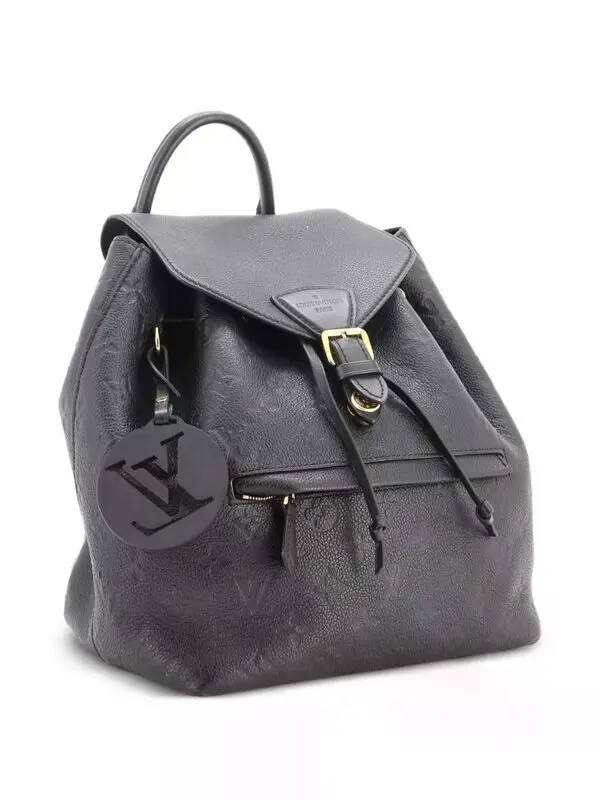 LOUIS VUITTON Montsouris Nm Monogram Empreinte Leather Pm Backpack - Black