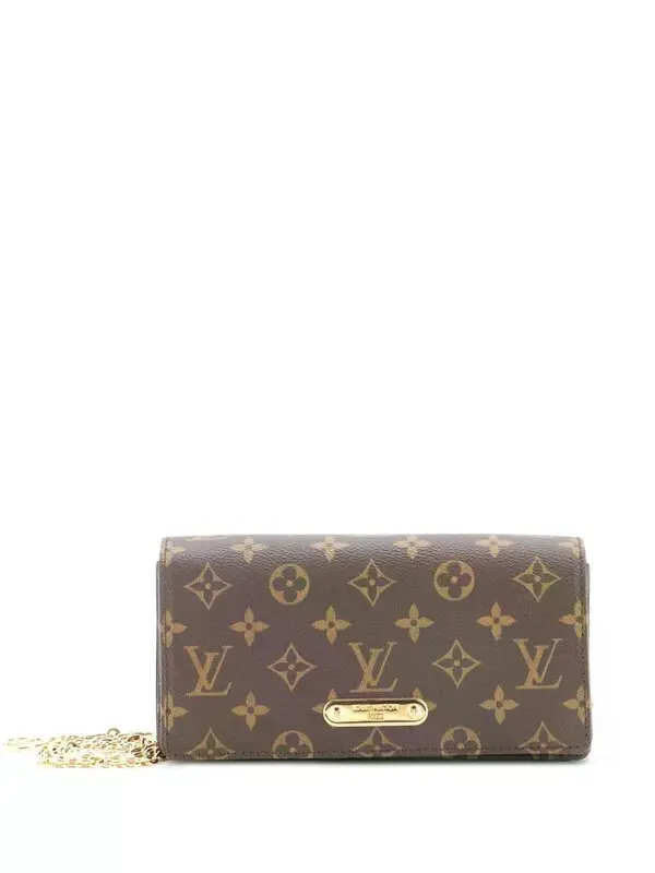LOUIS VUITTON Lily Wallet On Chain Monogram Canvas Crossbody Bag