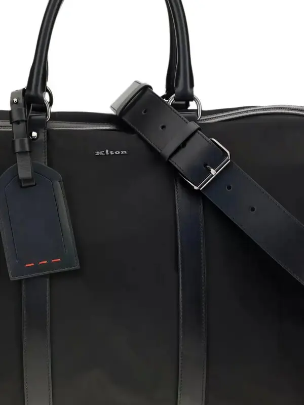 Kiton Logo Plaque Luggage Bag