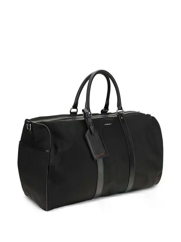 Kiton Logo Plaque Luggage Bag - Black
