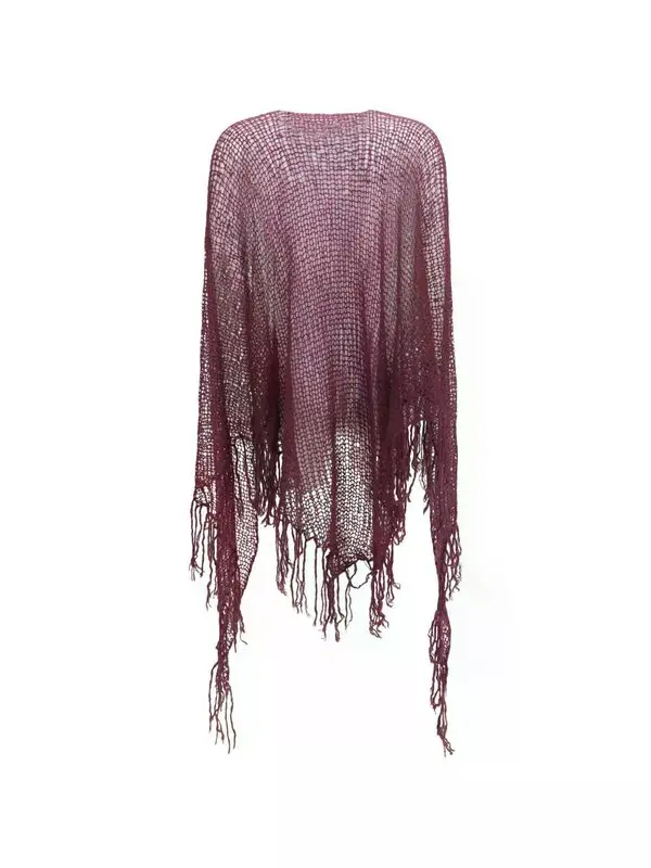 MIRROR IN THE SKY Nimbus Fringed Triangular Scarf - Red