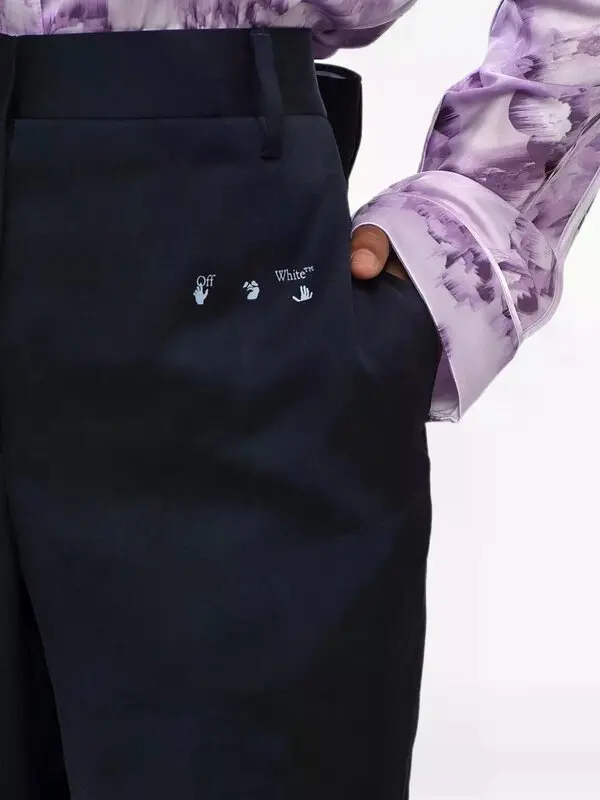 Off-White Logo-print Satin Trousers