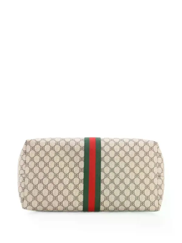 Balenciaga X Gucci The Hacker Project Graffiti Bb Coated Canvas Large Tote Bag