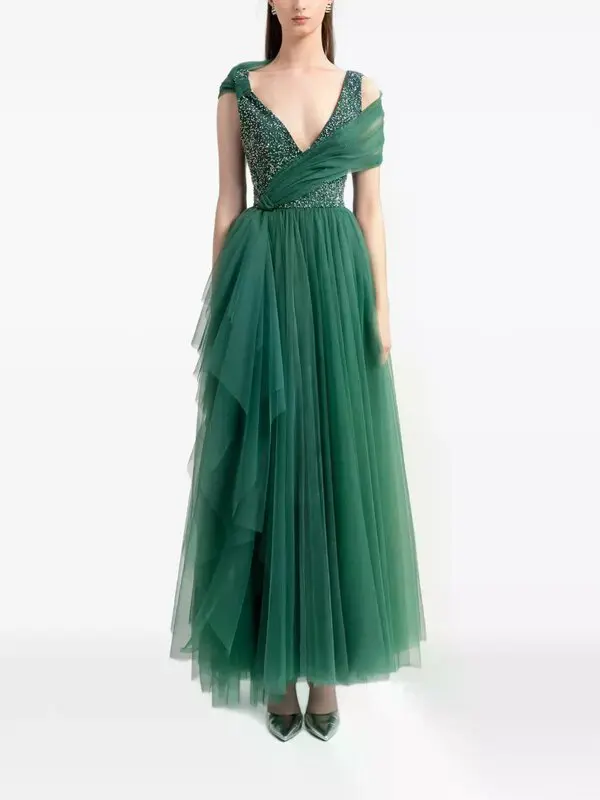 GEMY MAALOUF Embellished Tulle Gown