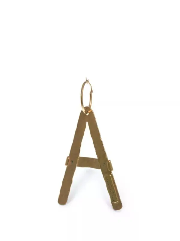 Stella McCartney Brass A-shaped Pendant Earring - Gold